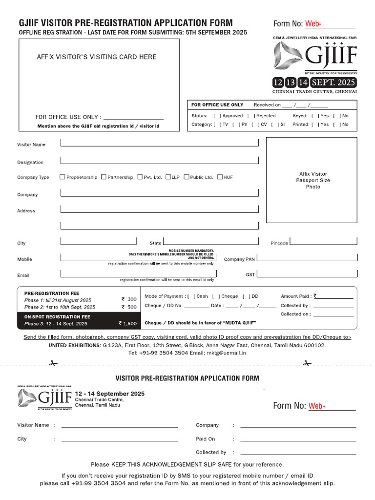 GJ I If Visitor Registration Form | PDF