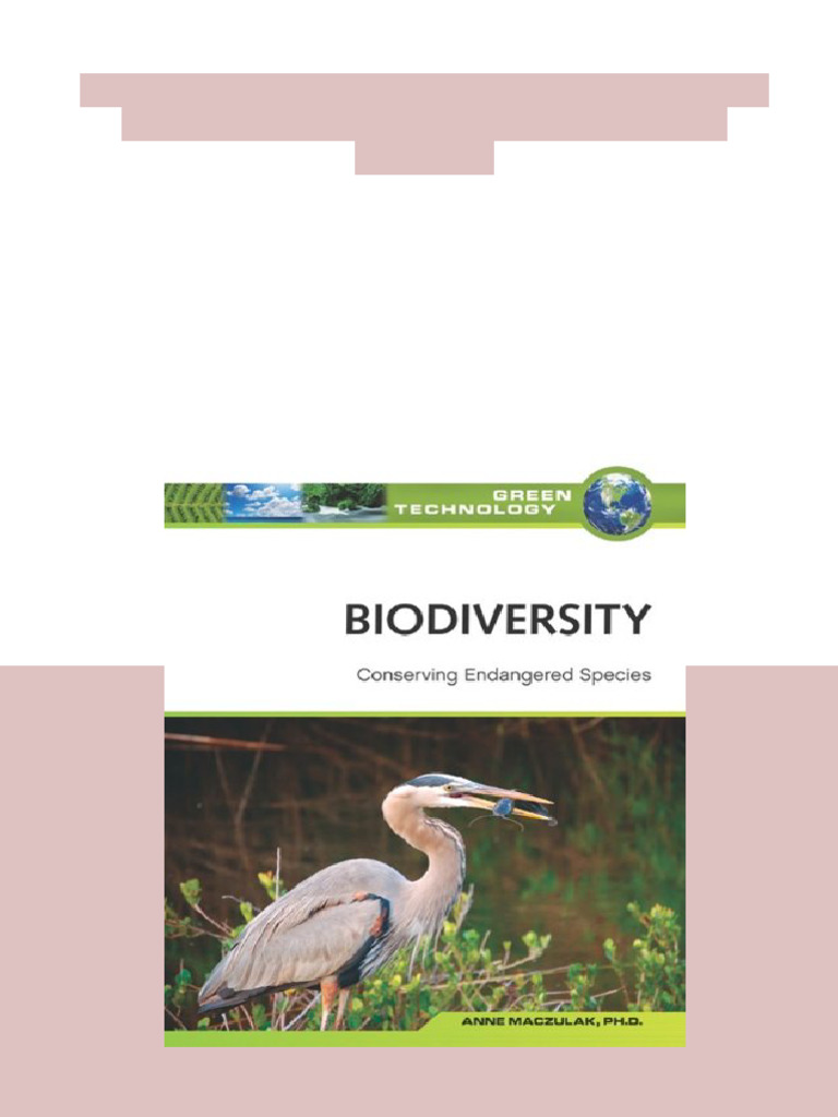 Biodiversity Conserving Endangered Species Green Technology 1st Edition ...
