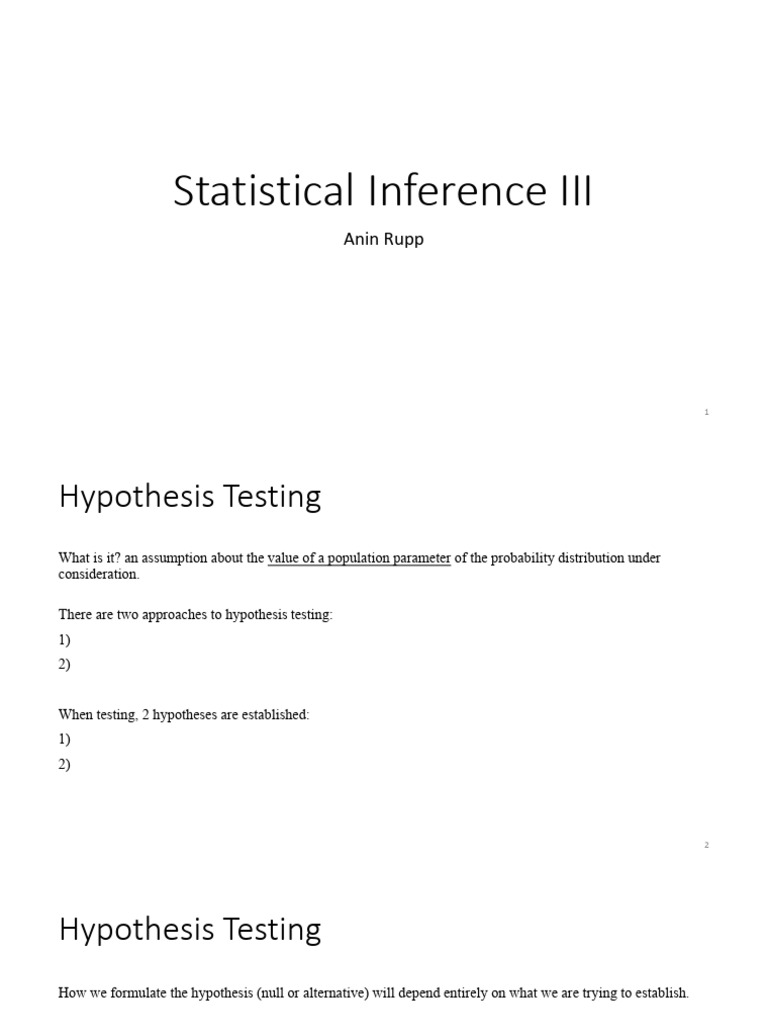 L4-Statistical Inference III | PDF | Statistical Significance | P Value