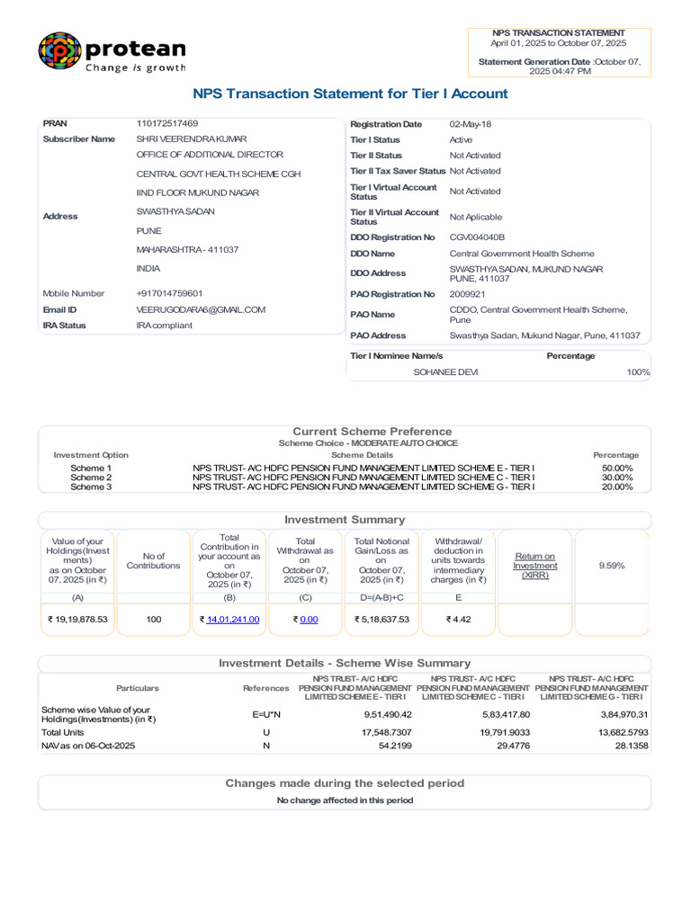 Statement | PDF | Taxes | Investing