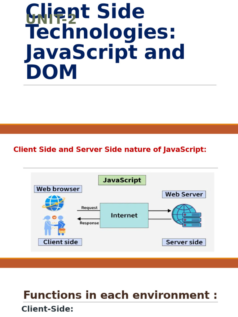 Client-Side Technologies Overview | PDF | Document Object Model ...
