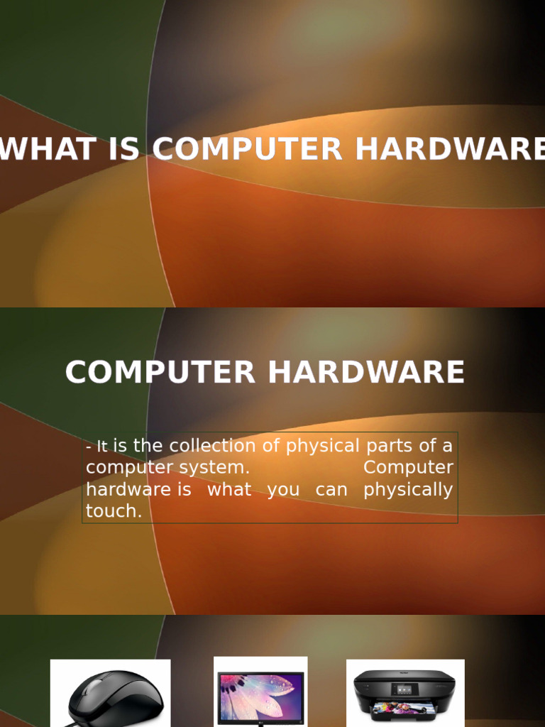 Lesson 3 Computer Hardware | PDF | Computer Data Storage | Computer Hardware