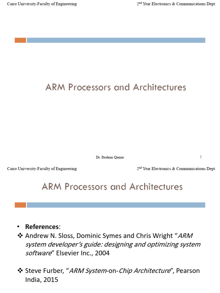ARM Architecture Overview and Register Set | PDF | Office Equipment ...