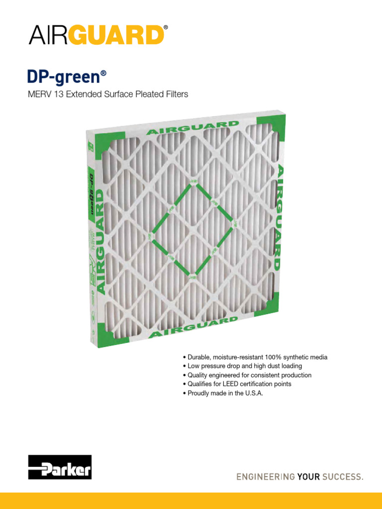 MERV 13 Pleated Air Filters Overview | PDF | Green Building ...