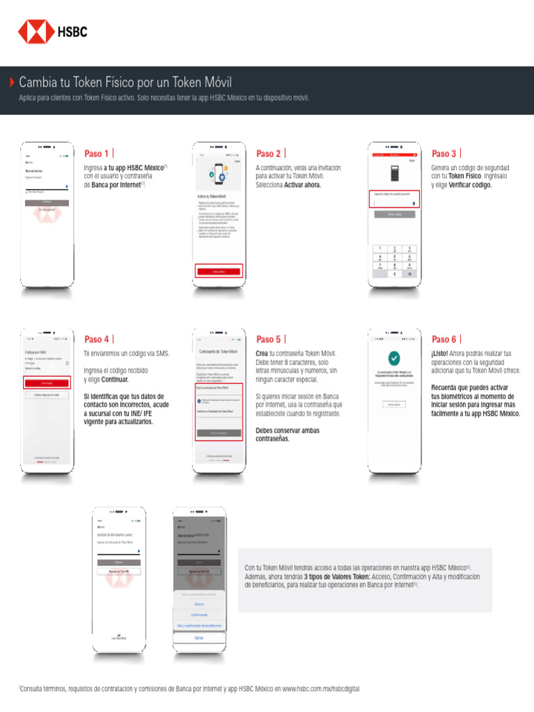 Activa tu Token Móvil en HSBC México | PDF | Contraseña | Aplicación movil