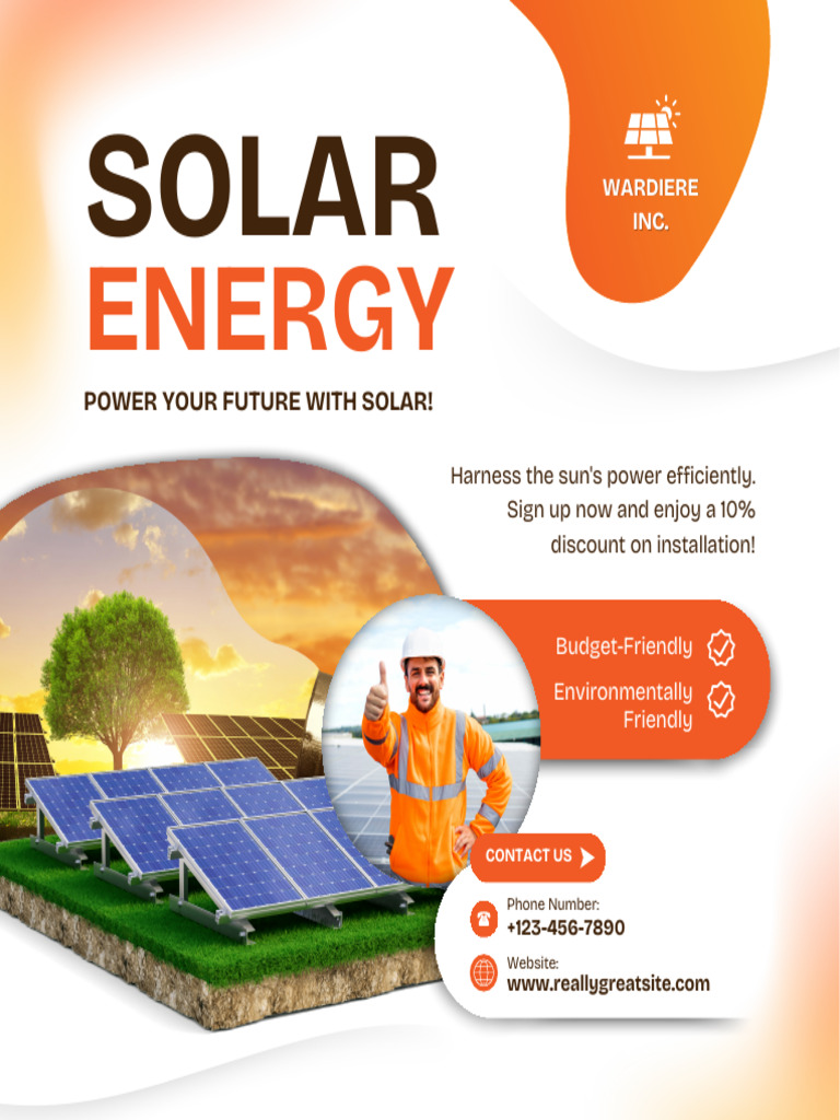 Orange and White Modern Solar Energy LinkedIn Post | PDF