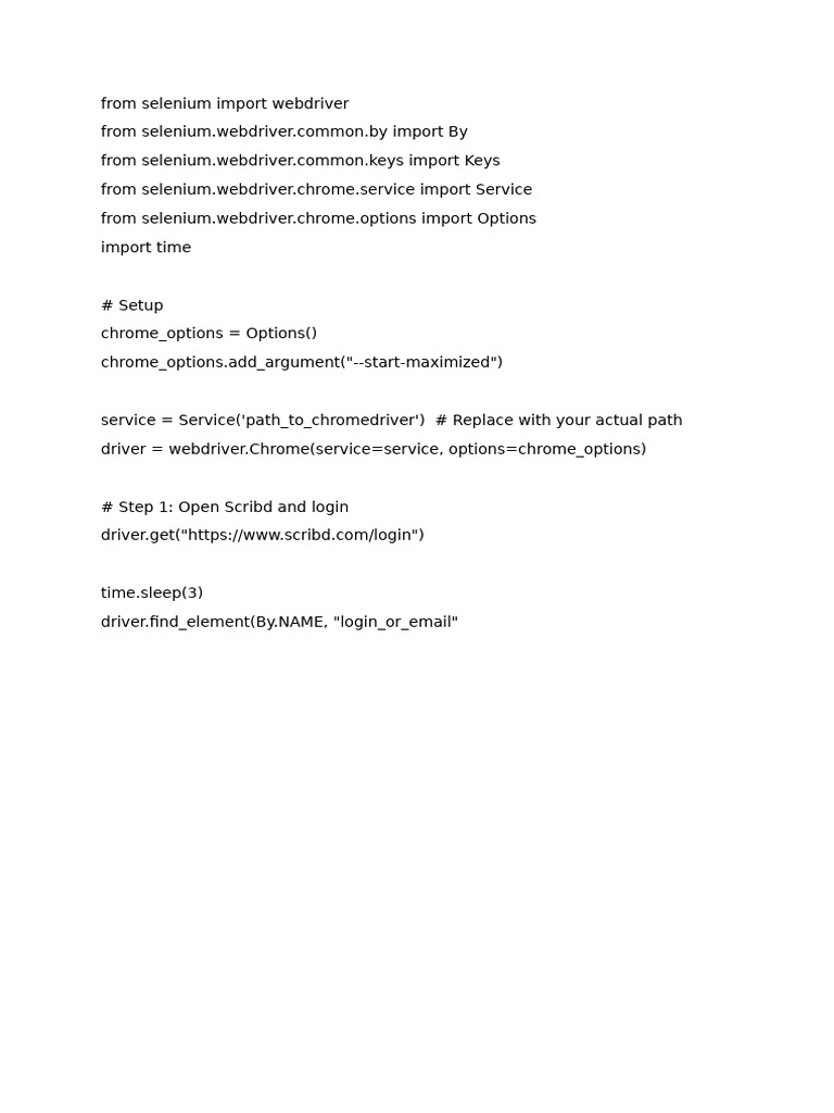 From Selenium Import Webdriver | PDF