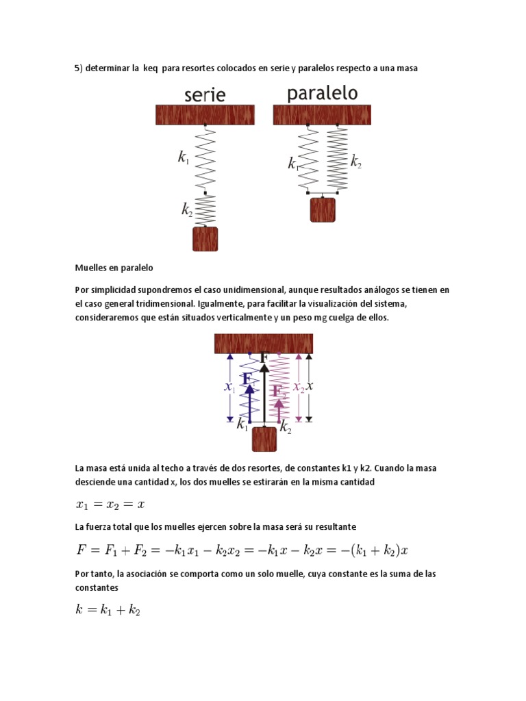 Evaluacion Constante Elastica de Los Resortes | Adhesión | Fuerza