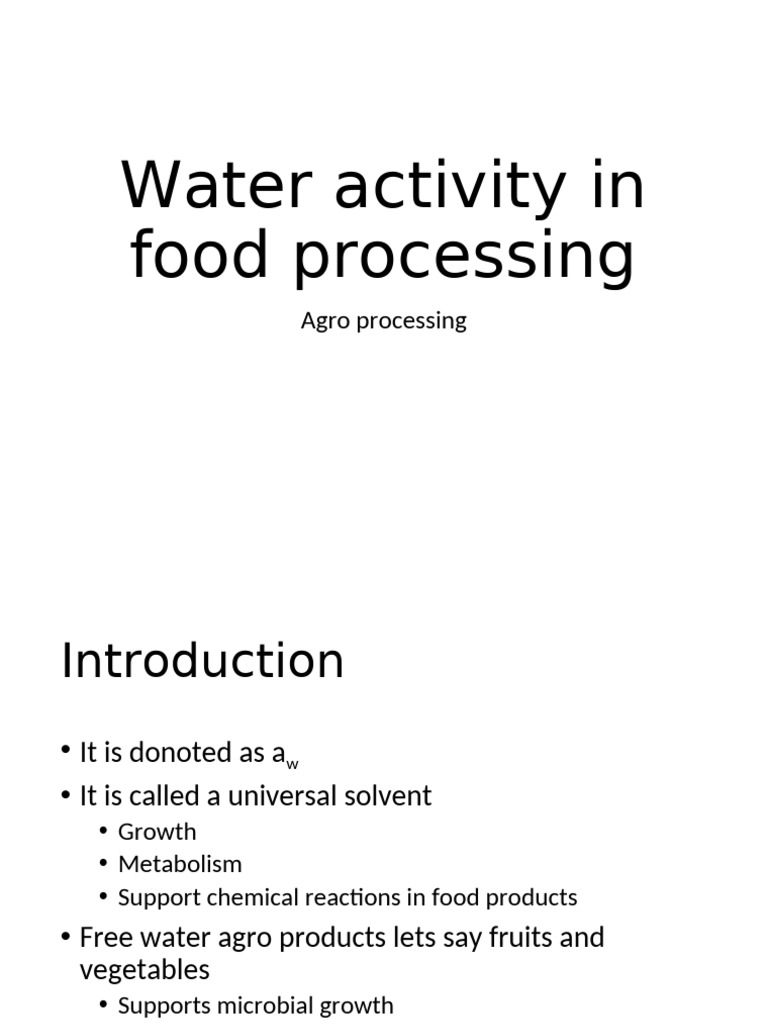 Water Activity 1 | PDF