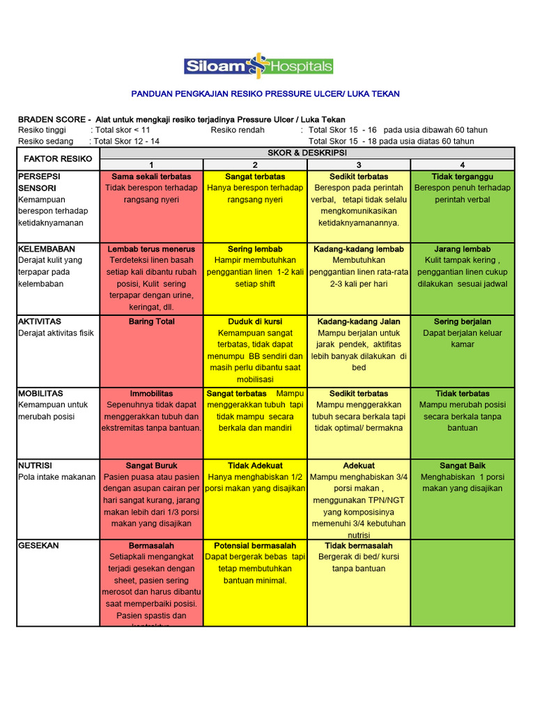 Braden Score | PDF