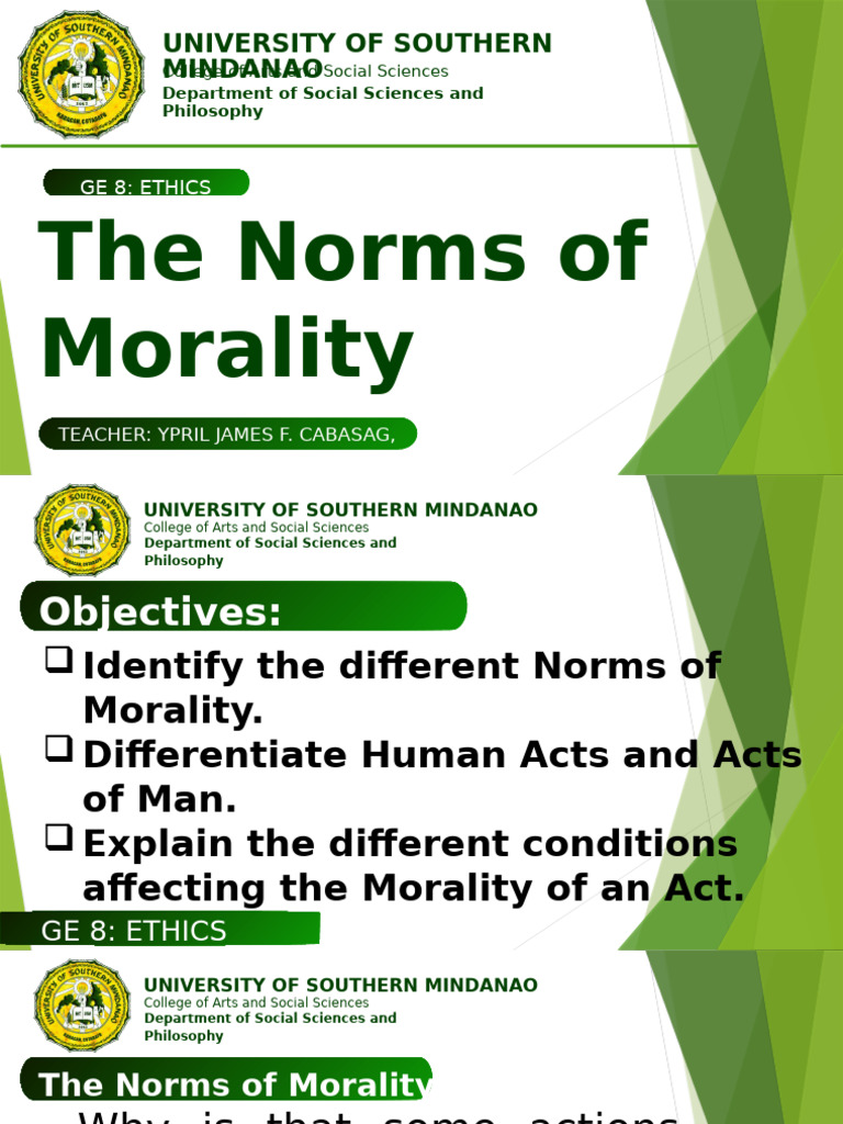 Ethics Norms-of-Morality | PDF | Morality | Psychological Concepts