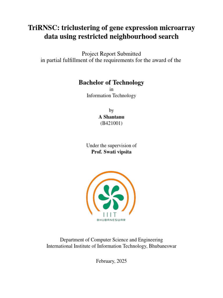 Report Midsem | PDF | Cluster Analysis | Gene Expression