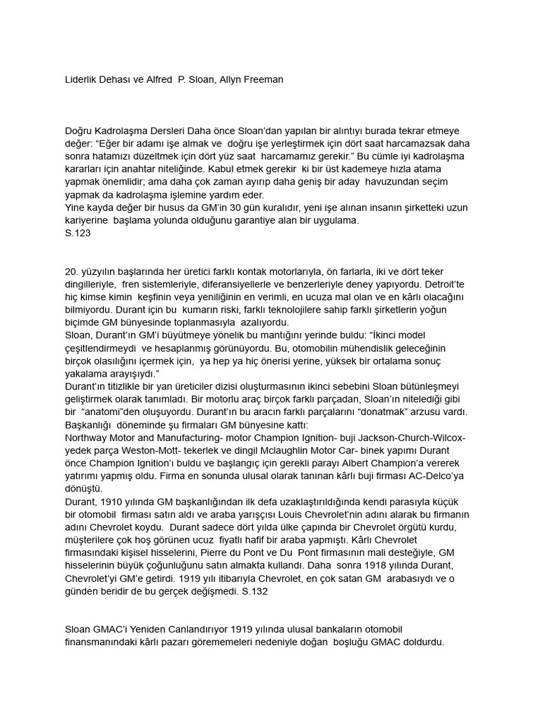 20 - Liderlik Dehası Ve Alfred P. Sloan, Allyn Freeman | PDF