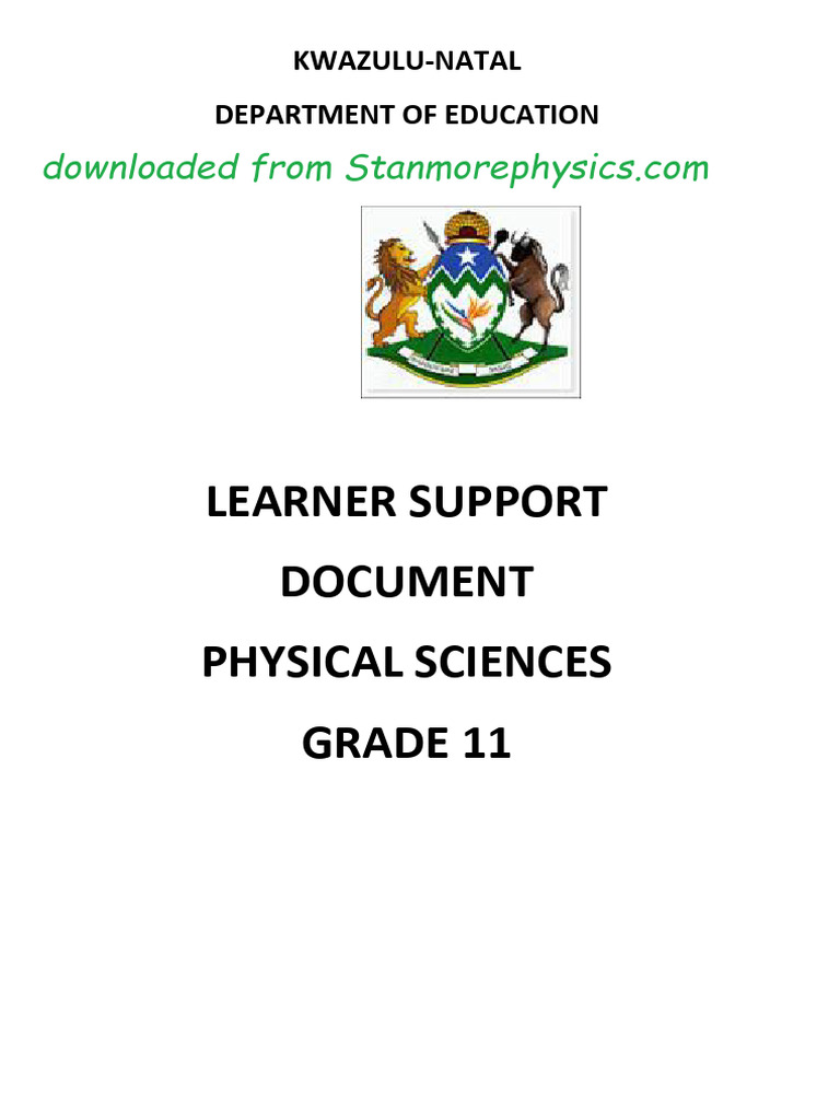 2020 Physical Sciences Grade 11 JIT Term 1 Content Learner Material ...