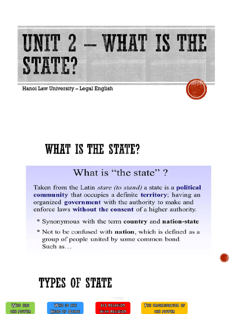 Unit 2 - What Is The State For Student | PDF | Sovereignty | State (Polity)