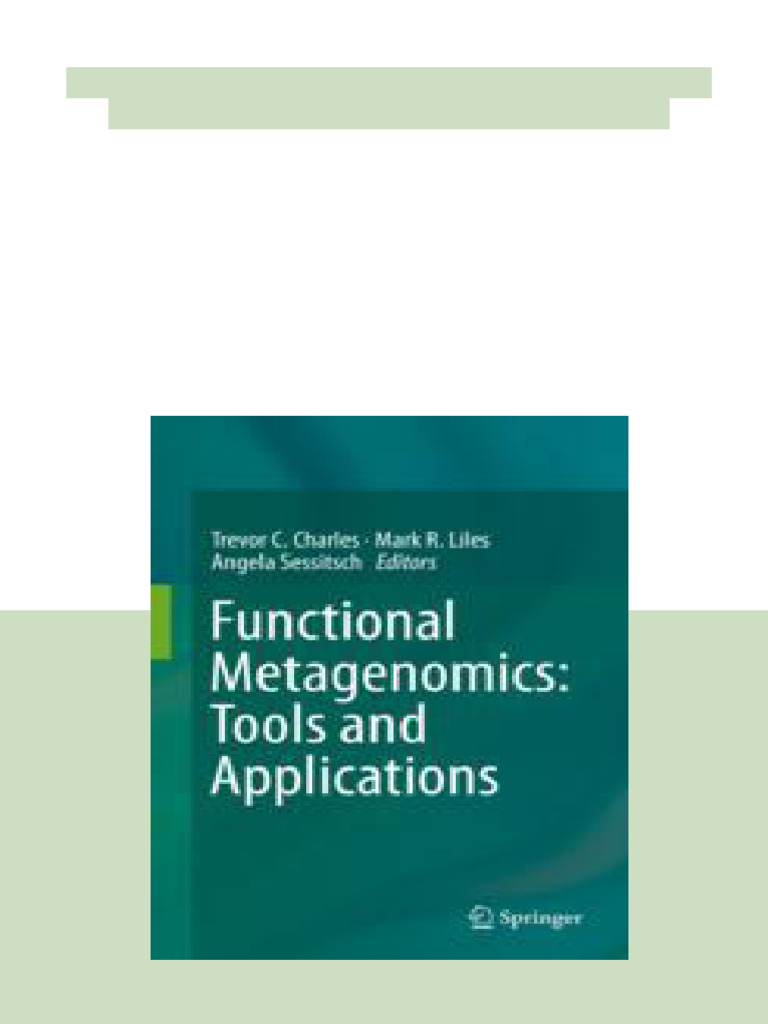 Functional Metagenomics Tools and Applications 1st Edition Trevor C ...