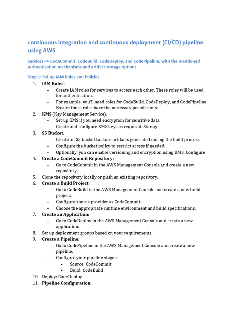 CICD Pipeline Using AWS 1744434595 | PDF | Amazon Web Services | Software Repository