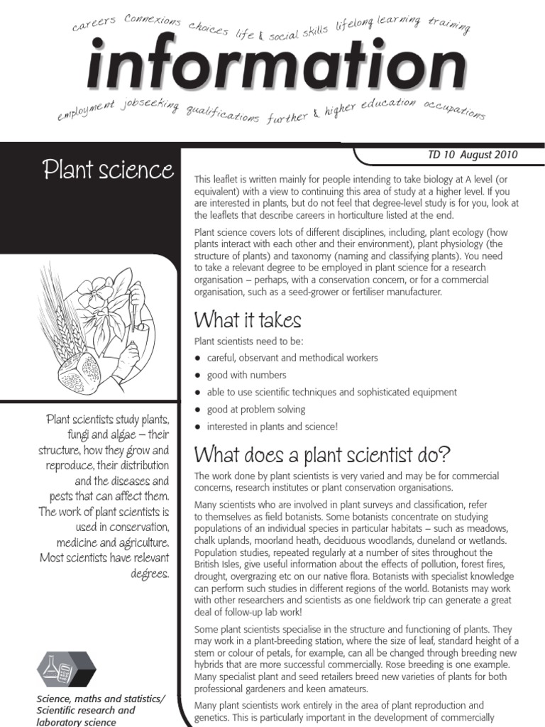 Plant Science - Information | PDF | Botany | Academic Degree