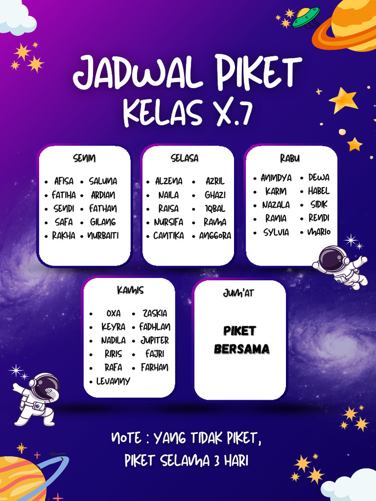 Jadwal Piket - 20250901 - 211916 - 0000 | PDF