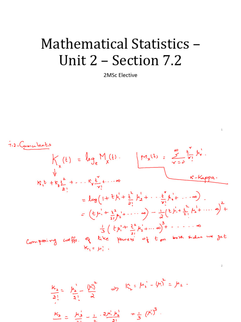 Mathematical Statistics - Sec7.2 | PDF