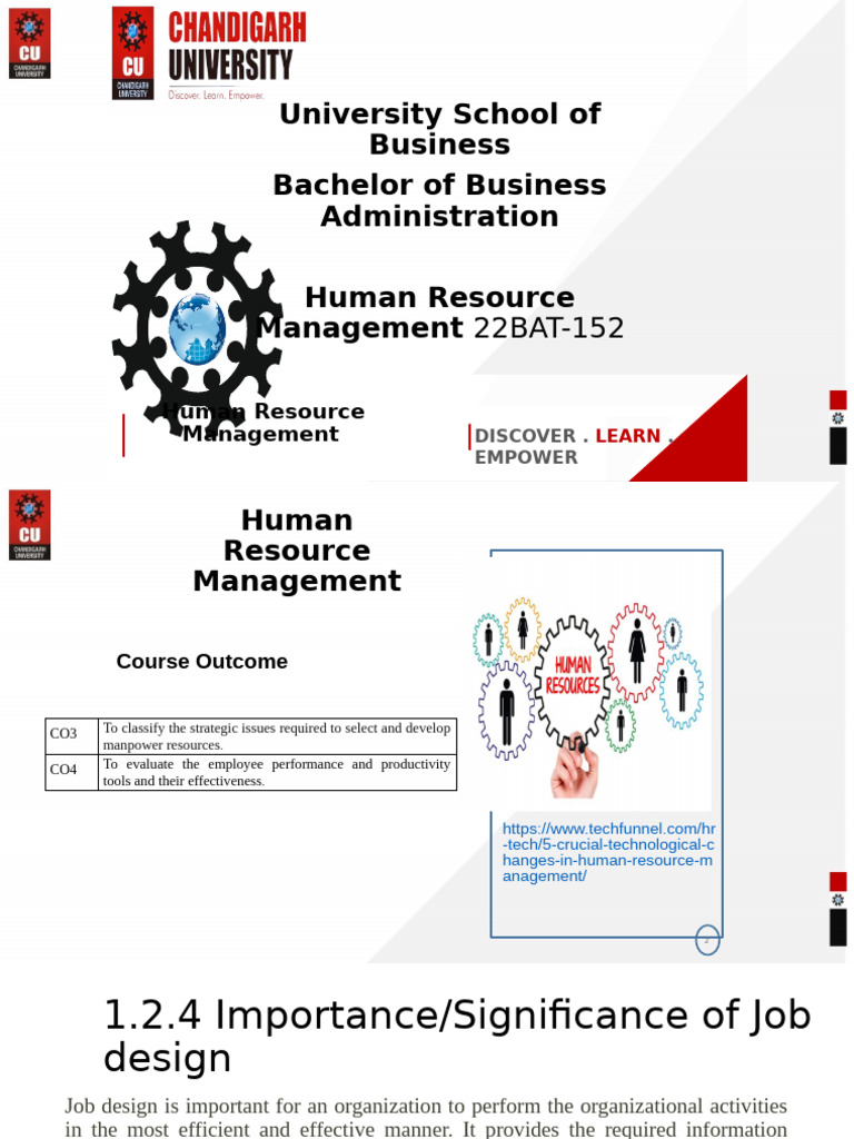 Importance of Job Design in HR Management | PDF | Human Resources ...