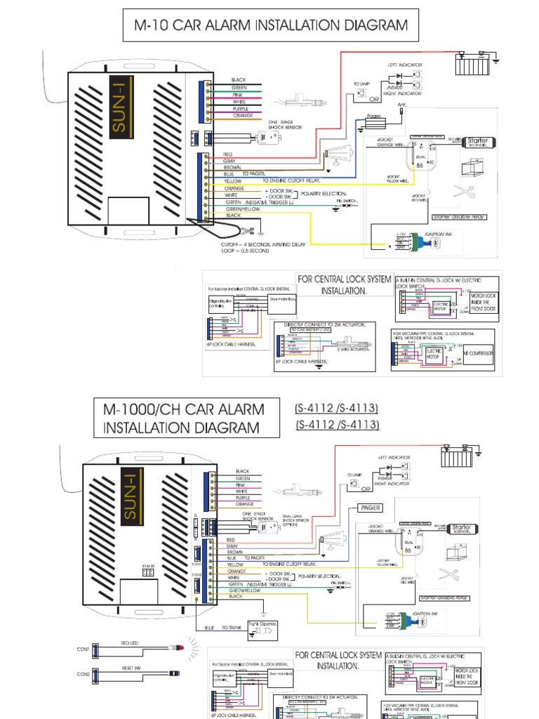 Diagramas de Alarmas Para Auto | Electrical Engineering | Components