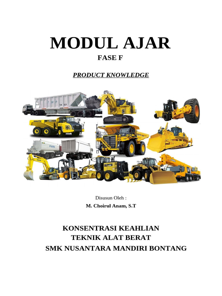 Modul Ajar Teknik Alat Berat - Product Knowledge - Fase F | PDF
