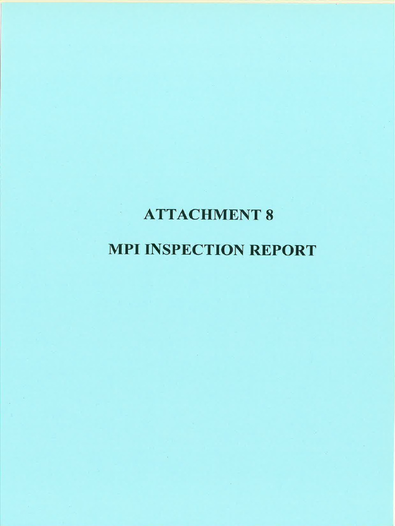 Mpi & Pressuer Test Report | PDF
