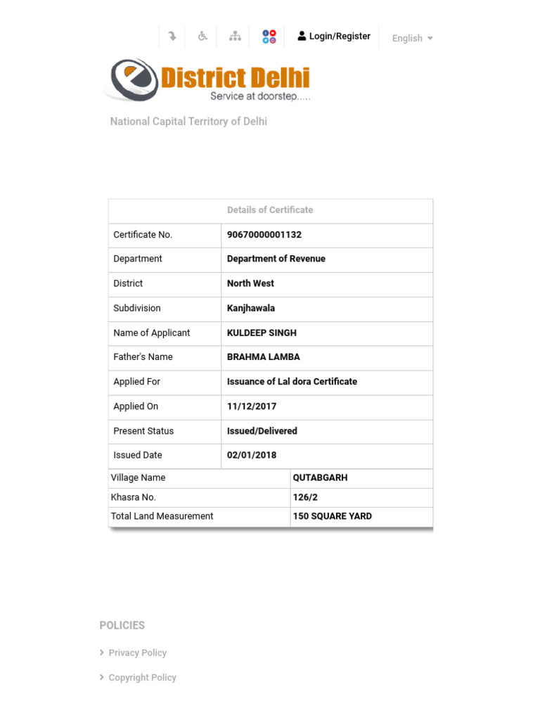 Kuldeep Lal Dora Certificate | PDF