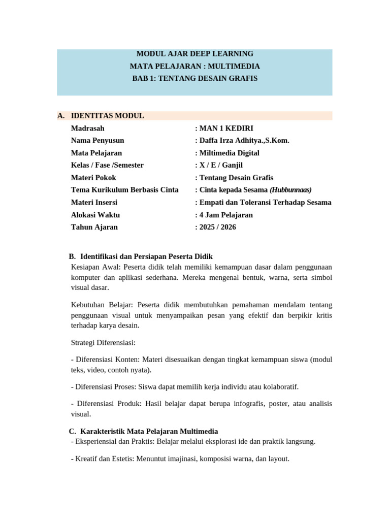 Modul Ajar Desain Grafis Multimedia | PDF