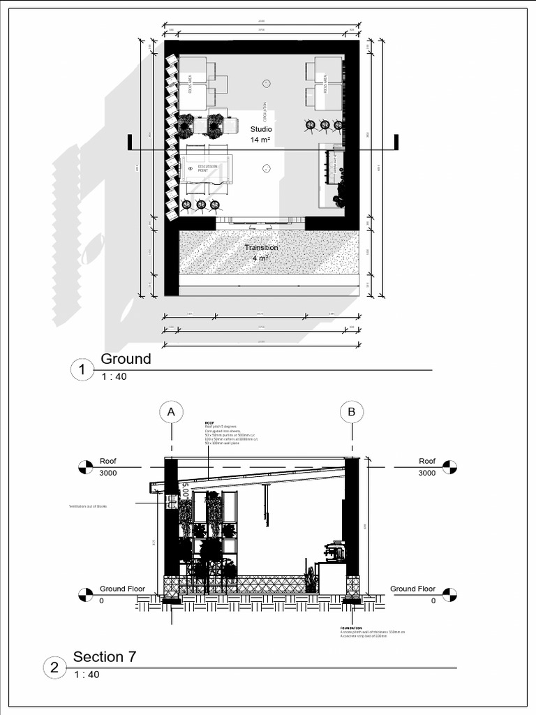 Atano Architecture Studio W1 | PDF | Roof | Wall