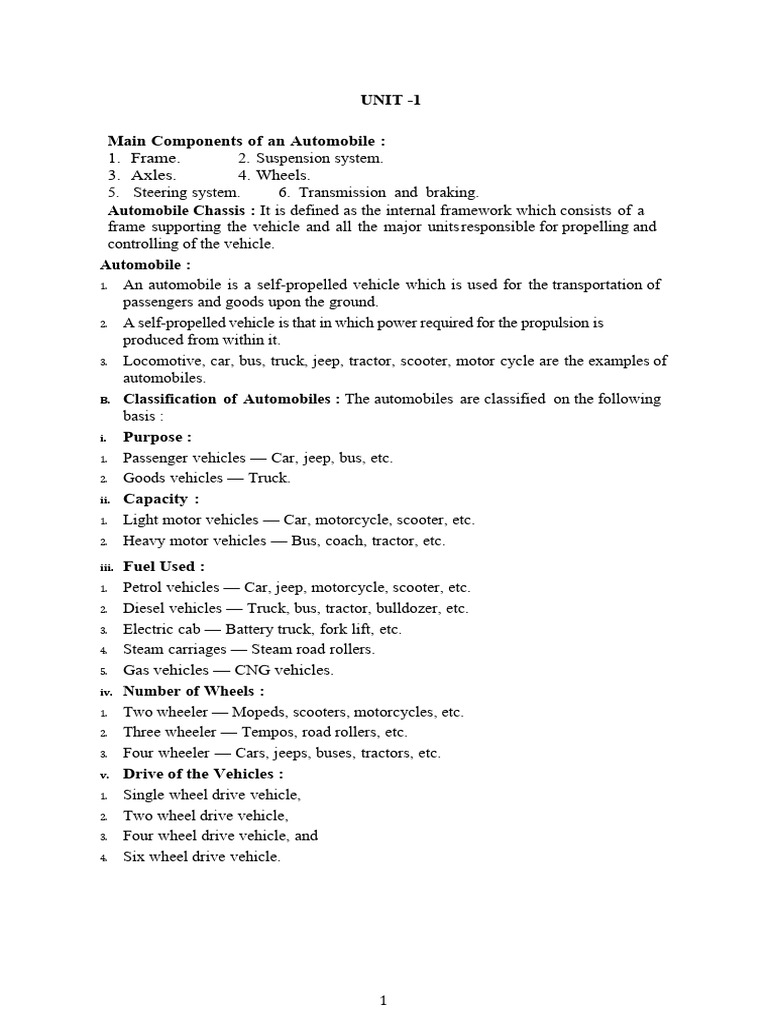 Automobile Components and Chassis Guide | PDF | Axle | Four Wheel Drive