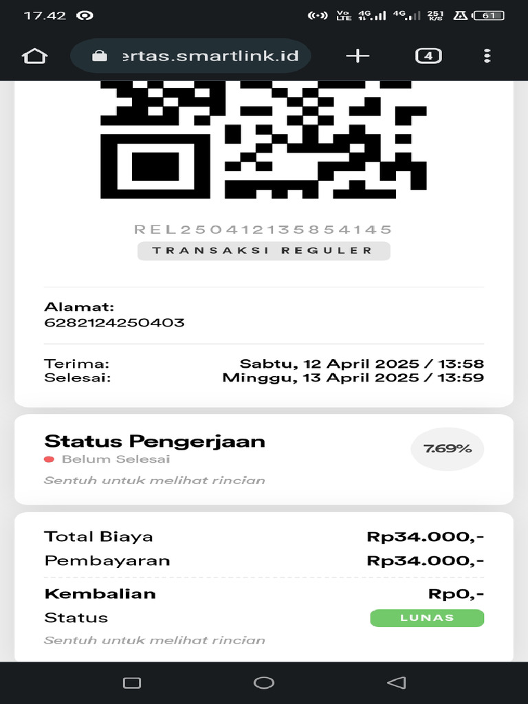 Laundry Receipt 12 Apr 2025 | PDF