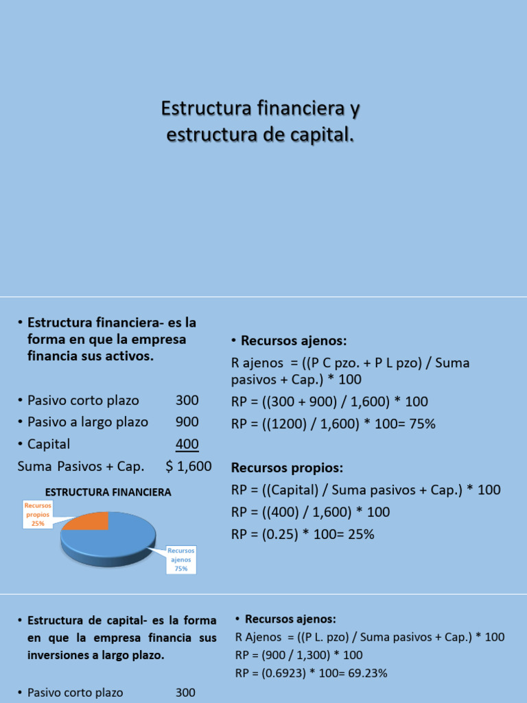 Estructura Financiera y Estructura Capital | PDF | Dinero | Contabilidad