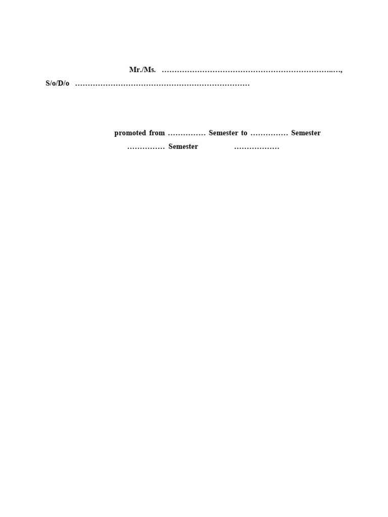 Promoted To Next Class | PDF