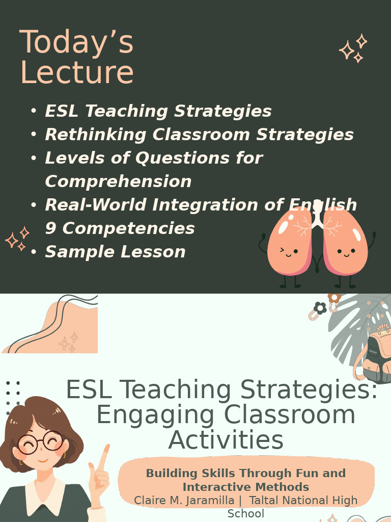 ESL Teaching Strategies for Engagement | PDF | Reading Comprehension ...