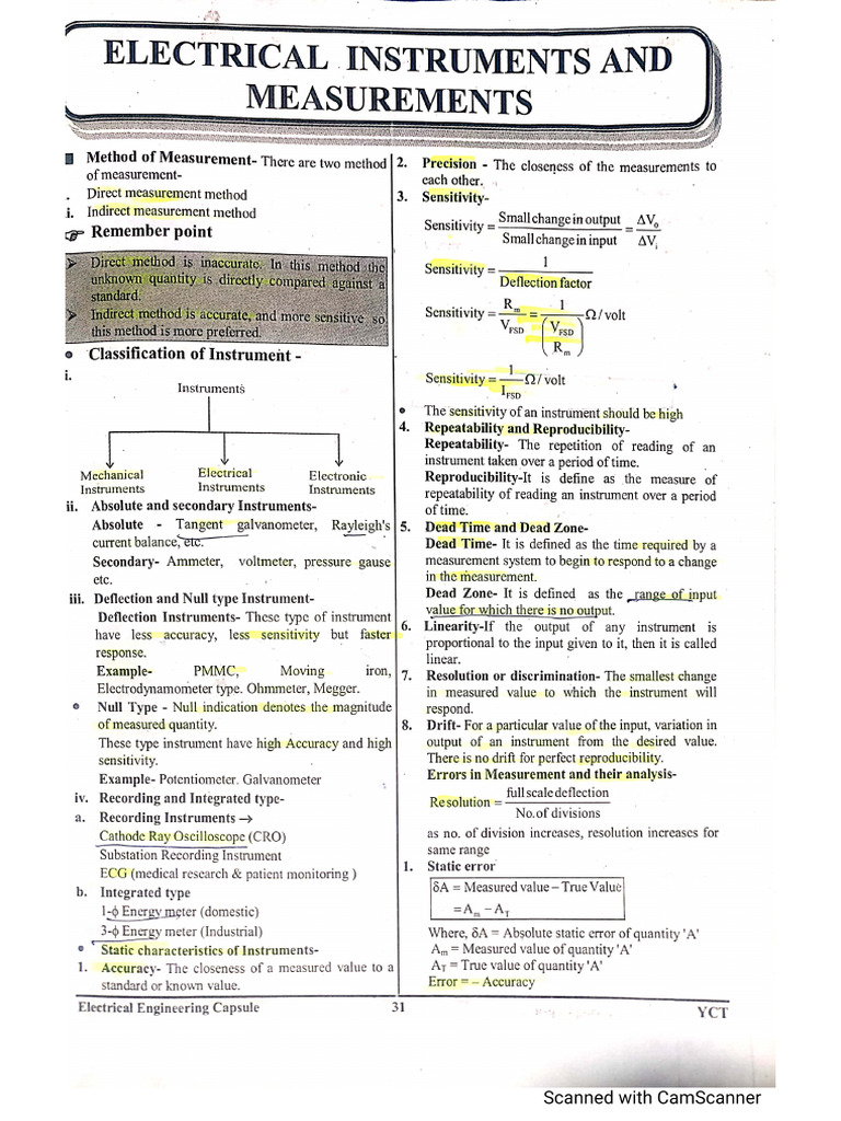 Measurement and Instruments | PDF