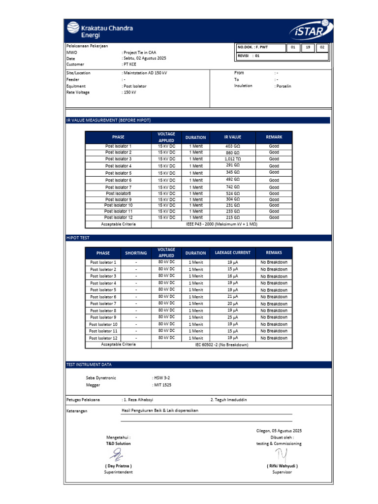 Hipot Test Post Insulator | PDF | Electrical Equipment | Electricity