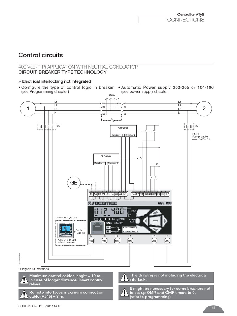 Socomec C20 - ATS Controller | PDF | Electric Power | Electronic ...
