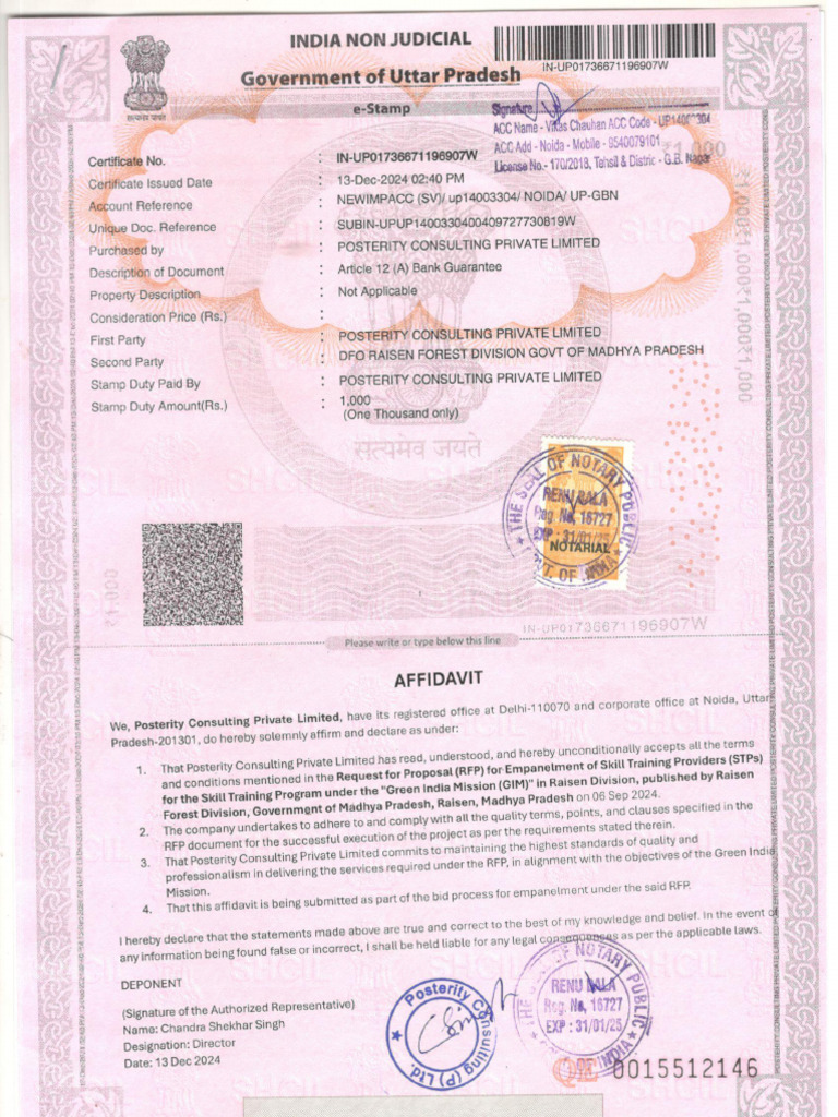 Affidavit MP Project | PDF