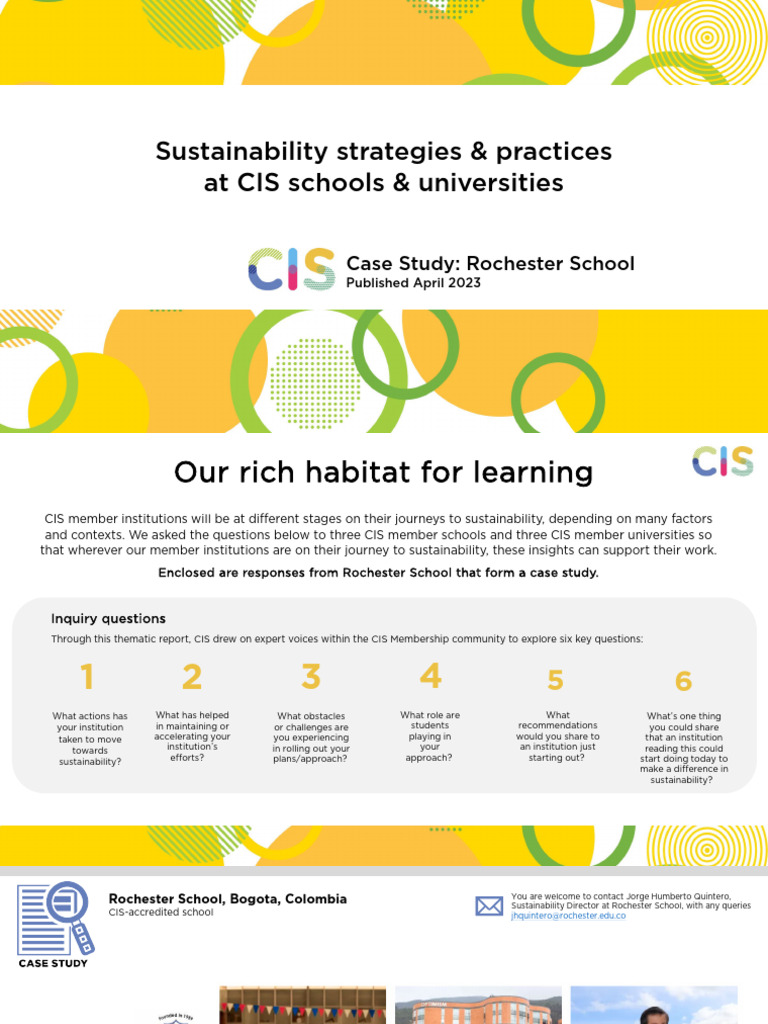 Sustainability Practices at Rochester School | PDF | Sustainability ...