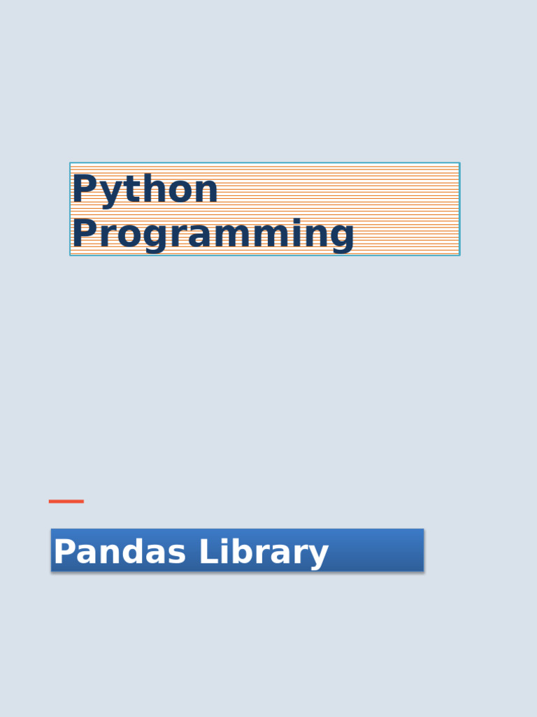 Pandas Data Structure | PDF | Data | Computer Science