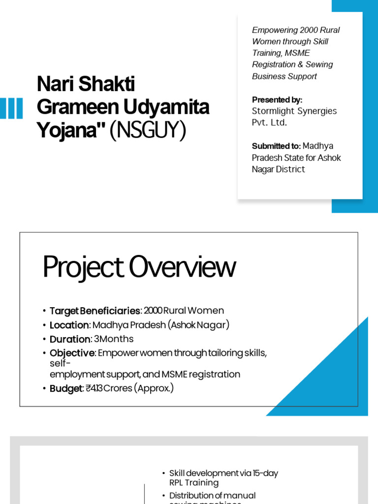 Nari Shakti Project Proposal | PDF | Economies