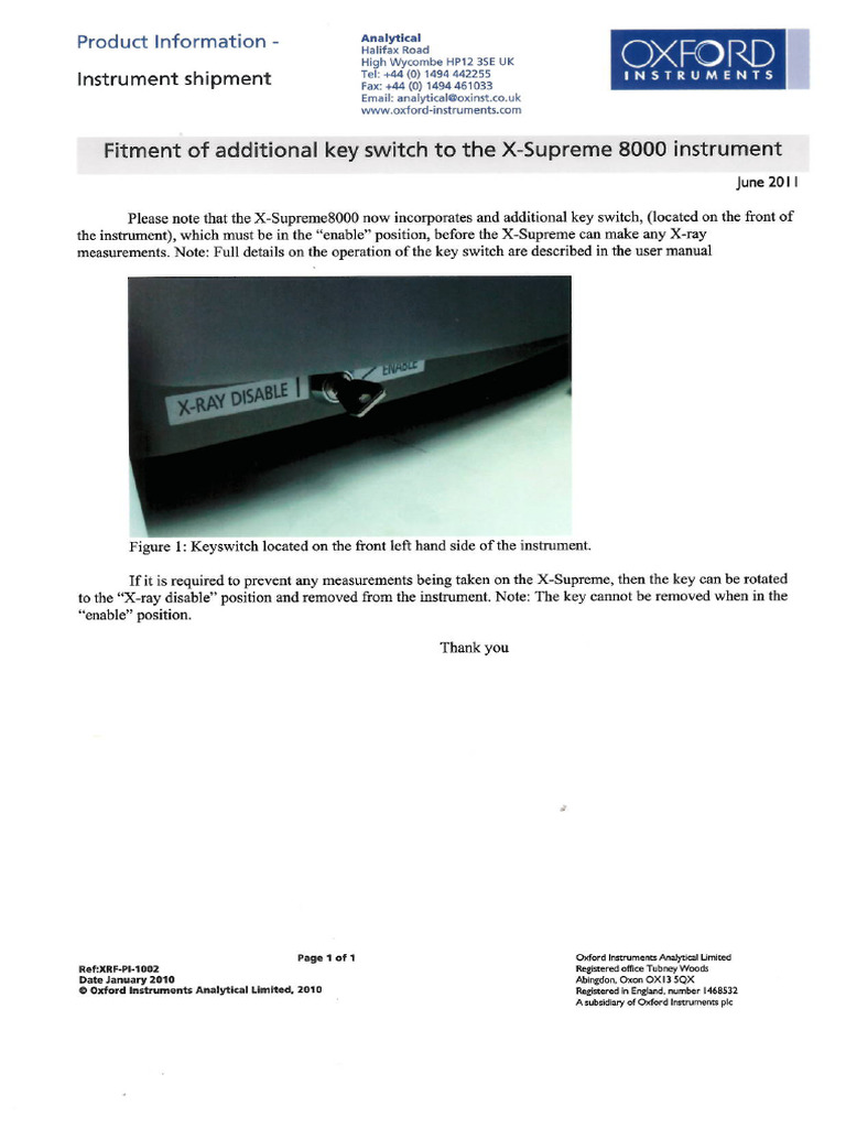RX Key Switch | PDF