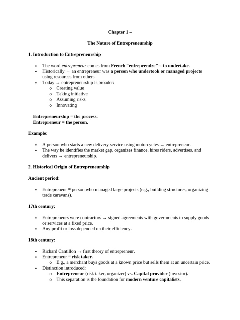 Chapter 1 Entrepreneurship | PDF | Entrepreneurship | Innovation