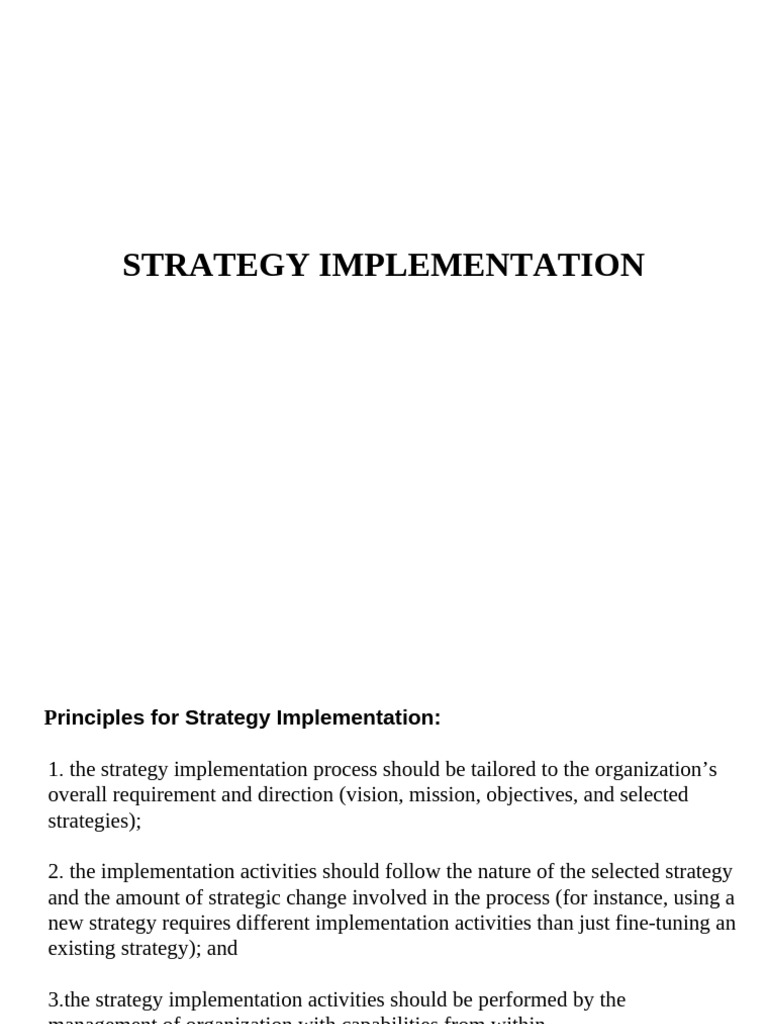 Effective Strategy Implementation Guide | PDF | Innovation | Creativity