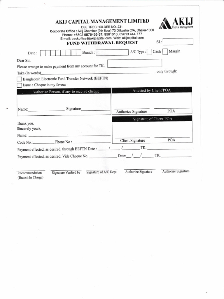 Blank Withdrowal | PDF