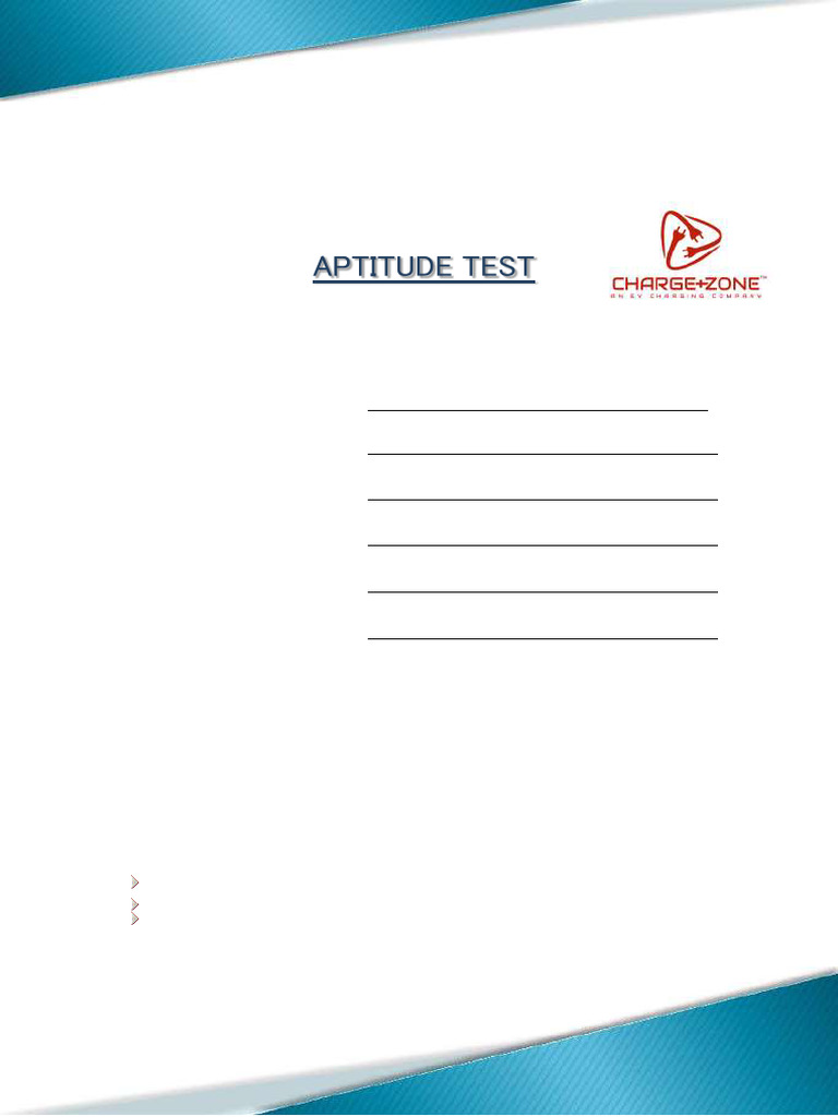 Aptitude Paper | PDF