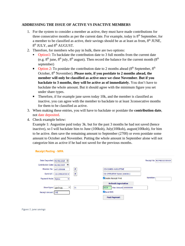 Active vs Inactive Member Contributions | PDF