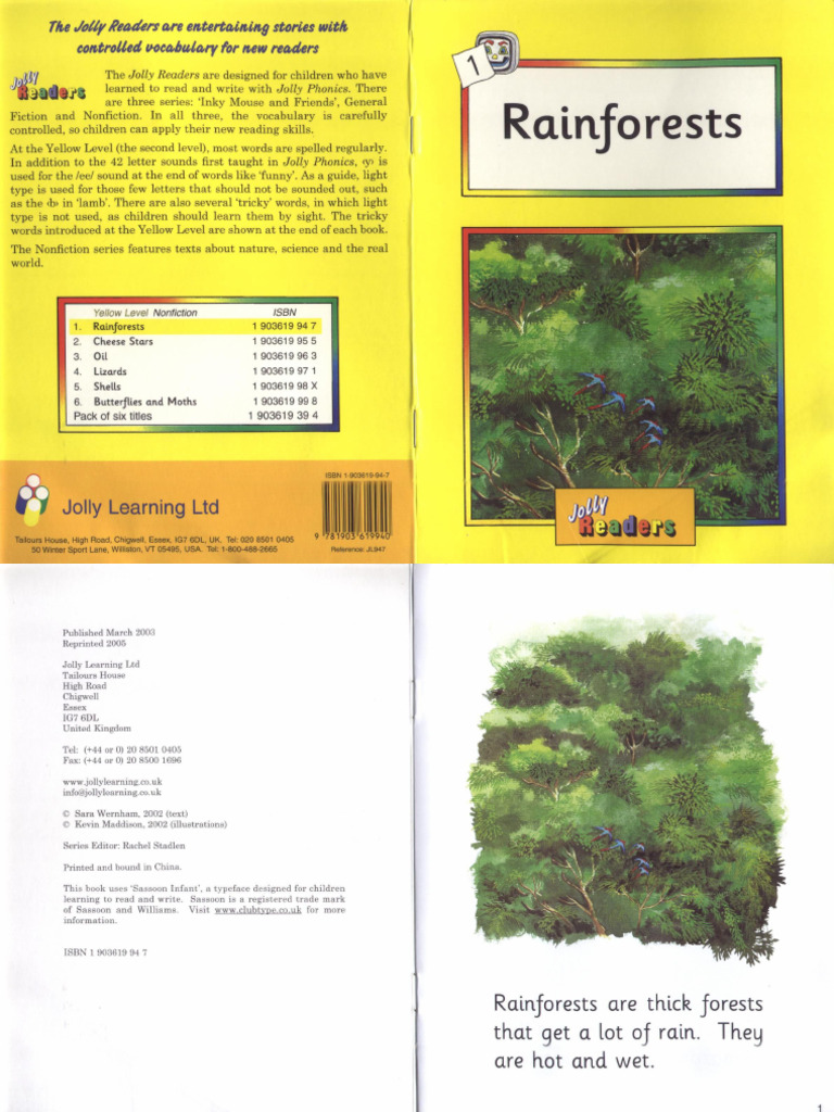 Jolly Phonics Reader 2 Wernham Sara Rainforests | PDF